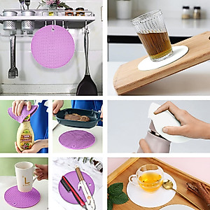 Jar Opener Set for Weak Hands - Jar Opener for Seniors with Arthritis, and 5 in 1 Bottle Opener, With 3 PCS Multi-Function Non Slip Rubber Jar Opener Gripper Pad Of Different Size in White and Purple