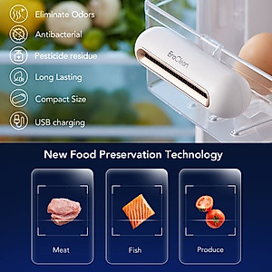 Tuklye Fridge Deodorizer ionizer, Ozone Generator, Air Purifier, Refrigerator Deodorizer, Odor Remover