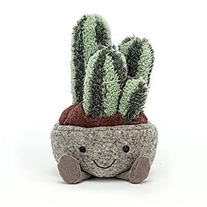 Jellycat Silly Succulent Columnar Cactus Stuffed Toy, 7 inches | Plant & Cactus Plush | Fun Décor & Gift