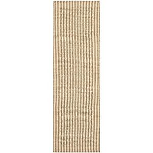 SAFAVIEH Natural Fiber Collection Runner Rug - 2' x 6', Ivory & Beige, Handmade Jute, Ideal for High Traffic Areas in Living Room, Bedroom (NF449A)
