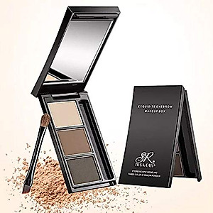 Makeup powder eyebrow powder 3-color eyebrow set-eyebrow color palette-beauty cosmetic eyebrow pencil for nose shadow-professional makeup eyebrow filler