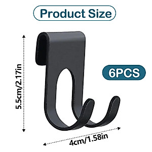 Chaofatchoy Shower Caddy Shelf Basket Rack Hooks Stainless Steel Metal Bathroom Hangers Hanging for Loofah Robe Massage Towel Squeegee Sponge Shower Brush Body Bath Scrub Washcloth Luffa Razor 2 Pack