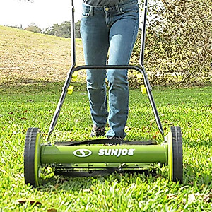 Sun Joe MJ504M Manual Reel Mower without Grass Catcher, 16"