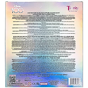 Disney 100 Sparkly Cosmetic Makeup Set for Girls with Lip Gloss Nail Polish Nail Stickers - 11 Pcs|Perfect for Parties Sleepovers Makeovers| Birthday Gift for Girls 3+