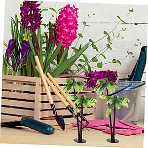 Abaodam 3pcs Artificial Outdoor Plants Cupcake Toppers Cupcake Ornament Fish Tank Decorations Landscape Tree Model Model Palm Trees Small Tree Statuette Cash Cow Bonsai Decor Green Jungle