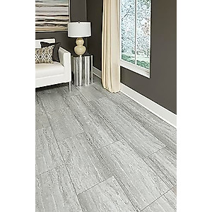 Islander Flooring 6mm Trevi Travertine HDPC® Waterproof Luxury Vinyl Tile Flooring 12 in. Wide x 24 in. Long - 9 Planks / 18 SQ FT