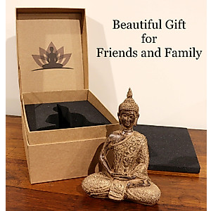 Arisen Meditation Buddha Statue 8" in Premium Gift Box