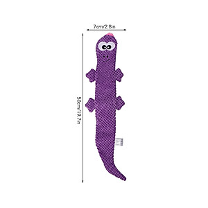 BORDSTRACT Interactive Squeaky Lizard Dog Toy, Engaging Chewable Fun for Dogs, Promotes Dental Health and Anxiety Relief(Purple)