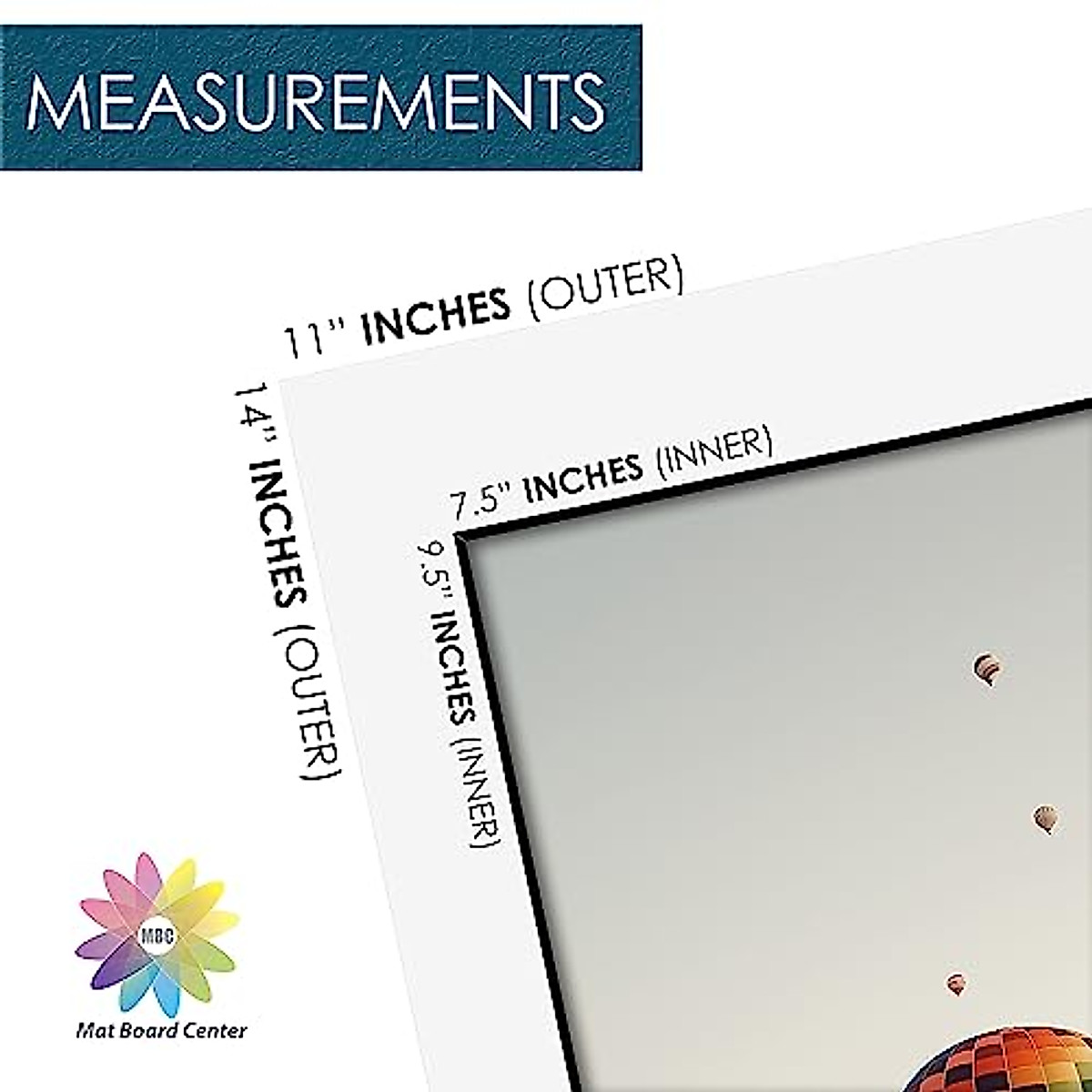 MBC Mat Board Center, Pack of 25, 11x14 White Picture Mats with Black Core Bevel Cut for 8x10 Photos