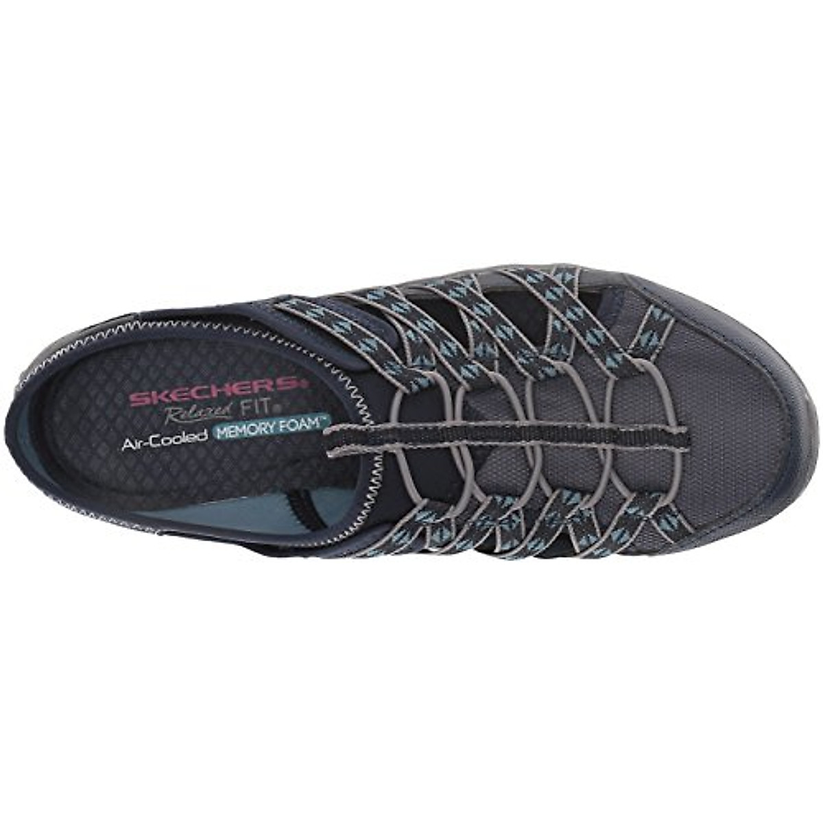 Skechers Women's Reggae Fest-Marlin-Fisherman Open Back Mule Relaxed Fit & A/C Memory Foam Water Shoe, Navy, 9 M US