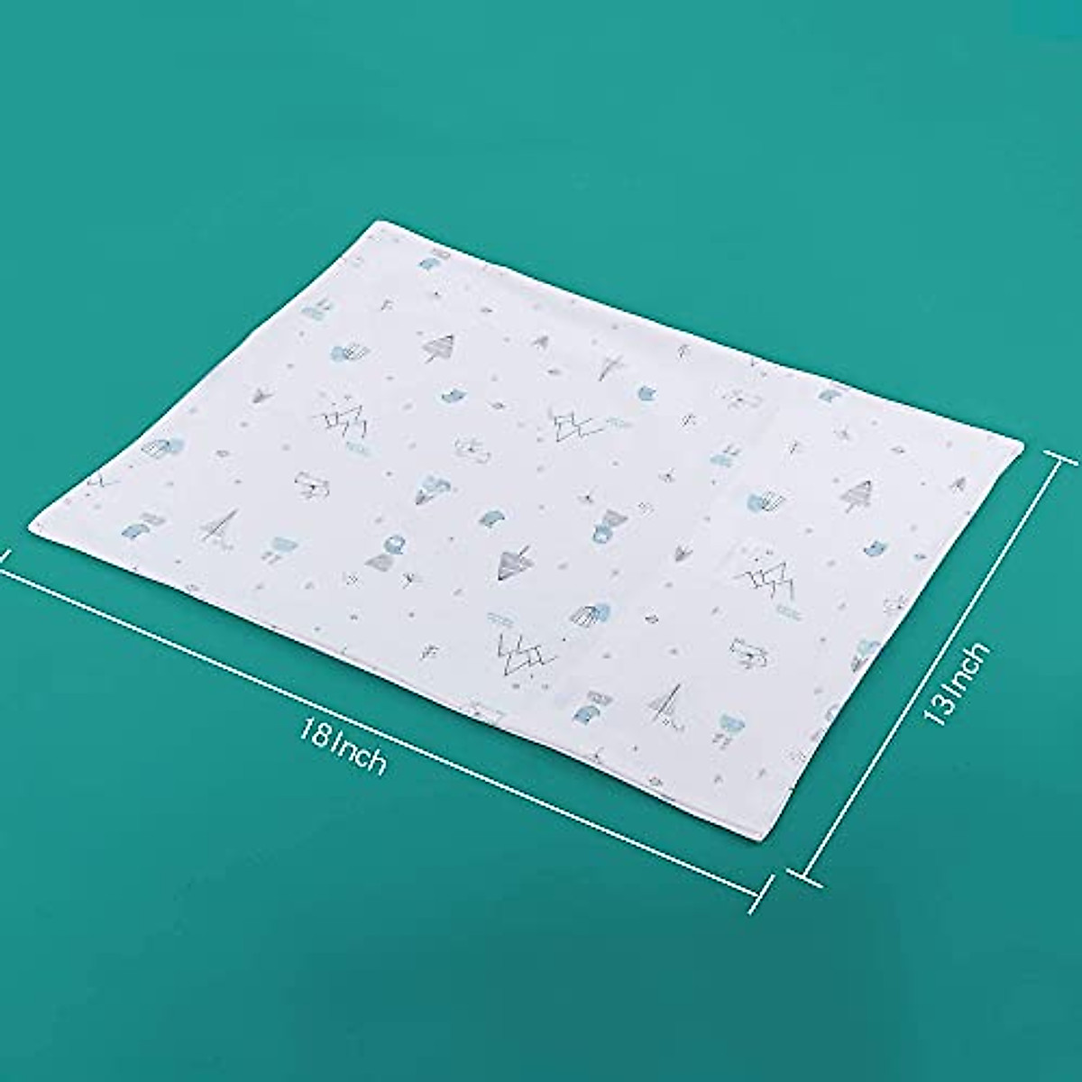 NTBAY 2 Pack 100% Natural Jersey Cotton Toddler Pillowcases, Super Soft and Breathable Thick Fabric Travel Pillow Cases with Envelope Closure for Nursery, 13x18 Inches, Blue Owl