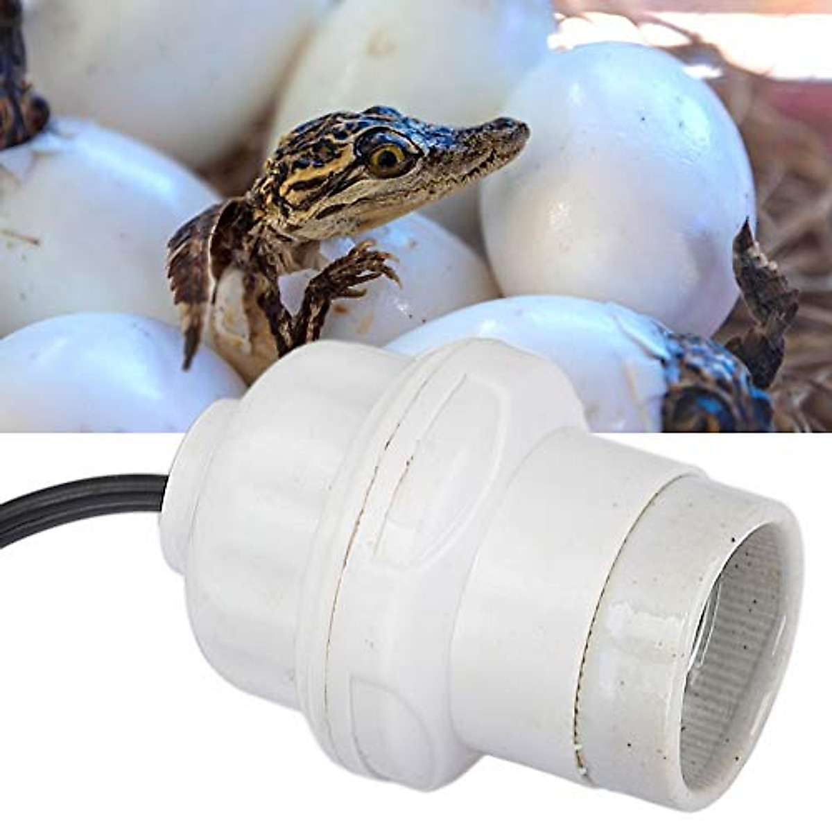 AUHX Uvb Reptile Light, Reptile Heat Lamp ABS Plastic Durable Impact Resistant High Temperature Resistant for Turtles for Lizards for Hatching(US Plug 110V)