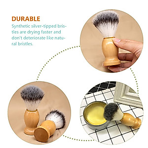 2pcs Shaving Shave Brush Barber Supplies Shaving for Men Beard Brush Barber Brush Wood Handle Shave Brush Shave Brush for Men Shave Accessory