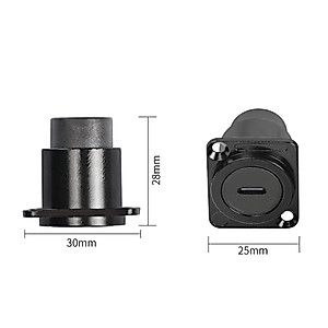 QIANRENON USB C Panel Mount Adapter Coupler USB C Female to Type C Female Panel Fixed Pass Through Module Converter Data Transmission Adapter for Audio Video Network Industrial Equipment