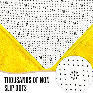 LOCHAS Fluffy Carpet Soft Yellow Bedroom Rug Throw Carpets Modern Shaggy Area Rugs for Bedroom Bedside Girls Kids Children Home Decor 2.6' x 5.3'