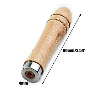 10Pcs Brown Wooden File Handle with Strong Metal Collars, 5pcs Large Wood Handle for 10"-12" File and 5pcs Medium Wooden Handle for 6"-8" File, Screwdriver Hand Drill File Handle Cutting Tool Craft