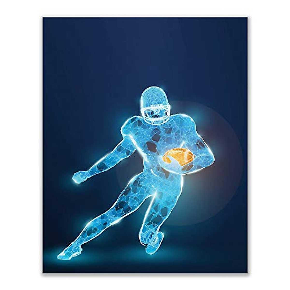 Football X-Ray Wall Art Decor Prints - Set of 4 (8x10) Inch Unframed Poster Photos - Bedroom