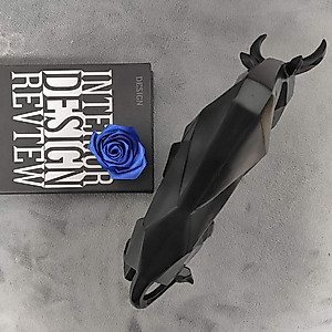 ASNOMY Polyresin Bull Figurine Home Decor, Abstract Sculptures, Originality Home Decoration Furnishing Animal Ornament, Geometric Surface Statues Home Decor Ornament