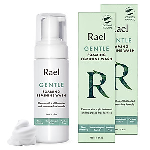 Rael Feminine Wash, Foaming Cleansing Wash - pH Balance Intimate Wash Women, Unscented, Sensitive Skin, All Skin Types, Vegan, Cruelty Free (5oz, 2 Pack)