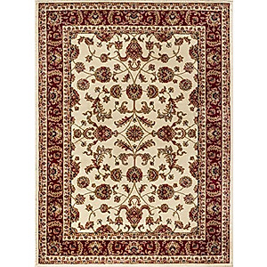 Sariya Ivory 5x7 Area Rug 5x7 - Indoor Area Rugs for Living Room - Dining Room Rug - Bedroom Rug - Kitchen Rug - Indoor Entryway Rug Traditional Carpet - Alfombras para Salas