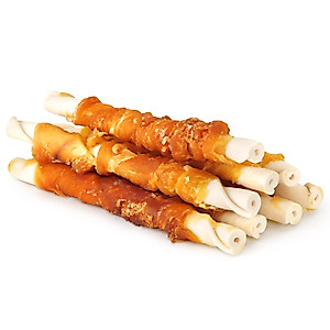 HealthyBones Chicken Breast Wrapped Natural Dog Treats for Cane Corso and Other Large Working Dogs, 18 Count