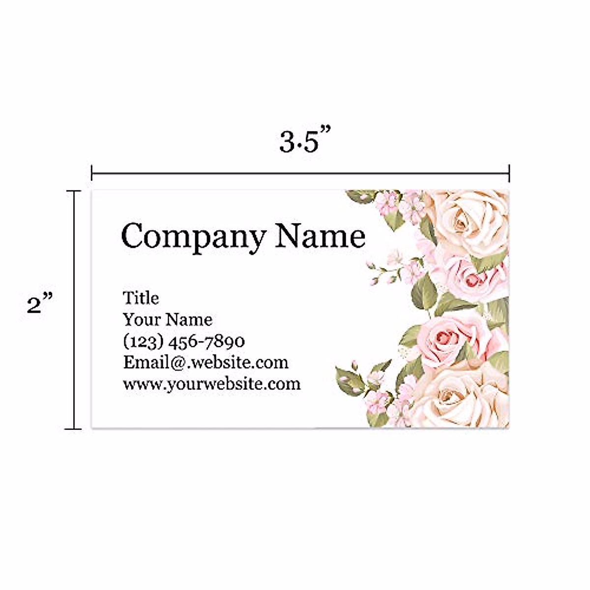 Custom Printed 100% Recycled Card Stock Business Cards - Thick Sturdy Stock - 3.5" x 2" - 100% Recycled Content - 100% Made in the U.S.A. (Rose Pink, 100)