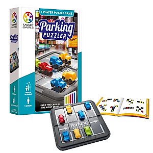 SmartGames Parking Puzzler Cognitive Skill-Building Travel Game with Portable Case featuring 60 Challenges for Ages 7 - Adult