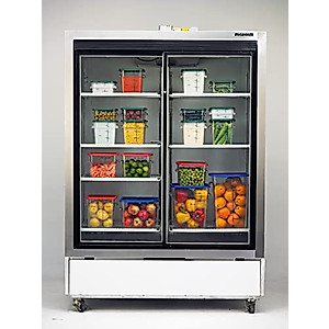 Carlisle FoodService Products Squares Square Food Storage Container with Stackable Design for Catering, Buffets, Restaurants, Plastic, 4 Quarts, White