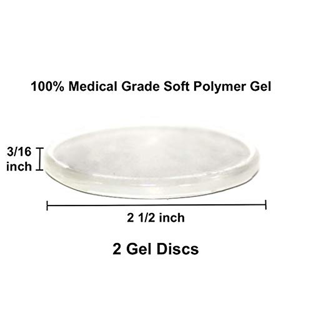 CRS Cross Ankle Gel Discs - 2 1/2 inch Ankle Gel Pads. Cushion and Protection for Ice Skating, Hockey, Roller skating, Inline, Hiking, Riding, and Ski Boots.