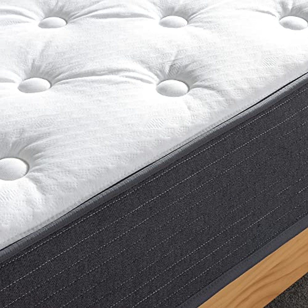 ZINUS 10 Inch Comfort Essential Pocket Spring Hybrid Mattress, Queen, Pressure Relieving Support, CertiPUR-US Certified, Mattress in A Box