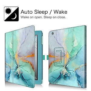Fintie Folio Case for iPad 4th Generation (2012 Model), iPad 3rd Generation (2012 Model), iPad 2 (2011 Model) 9.7 inch Tablet - Smart Stand Protective Cover with Auto Sleep Wake, Emerald Marble