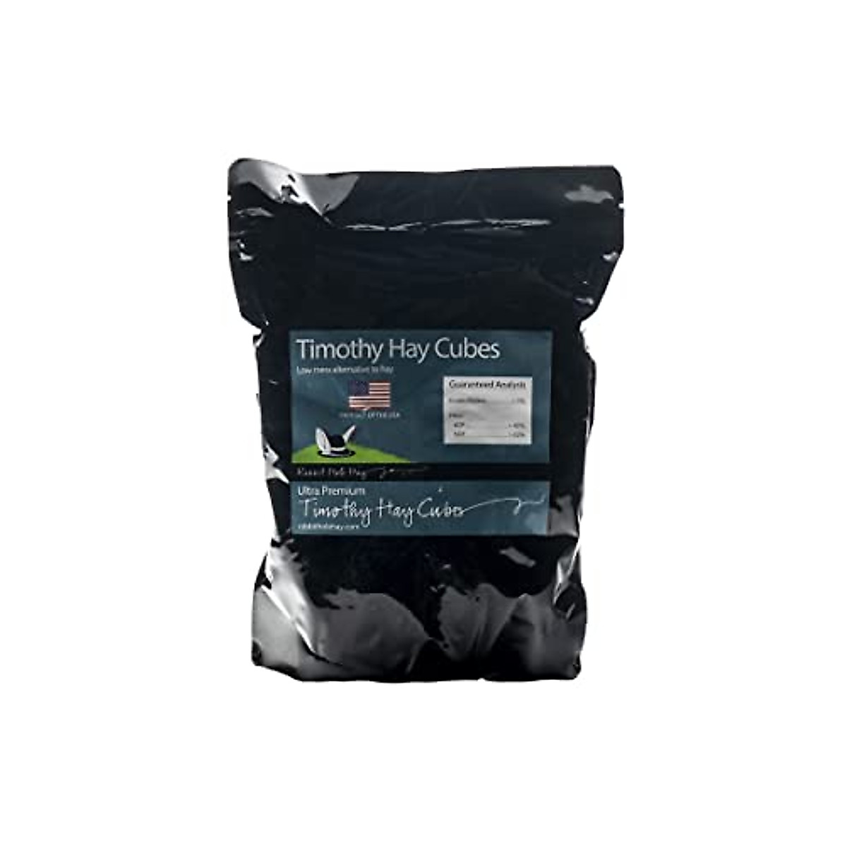 Rabbit Hole Hay Ultra Premium, All Natural Timothy Cubes for Your Small Pet Rabbit, Chinchilla, or Guinea Pig (24oz)