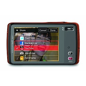Kodak EasyShare Touch M577 14 MP Digital Camera with 5x Optical Zoom and 3-Inch LCD Touchscreen - RedOrange