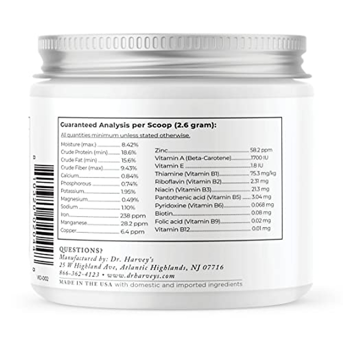 Dr. Harvey's Herbal Multi-Vitamin and Mineral Supplement for Dogs (7 Ounces)