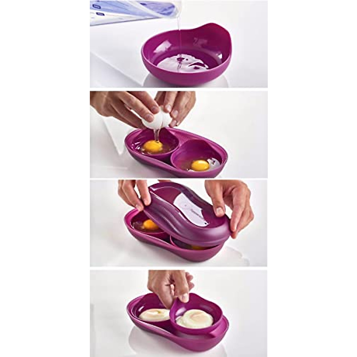 Tupperware Microwave Breakfast Maker Set in Rhubarb