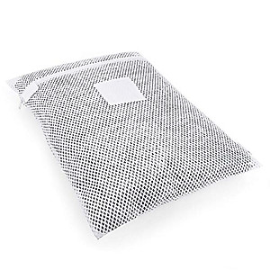 HANGERWORLD Professional Mesh Net Wash Laundry Bag with Zipper - For Socks Delicates and Baby Clothes - White, 24in x 17.5in
