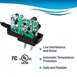 HQRP AC Power Adapter Compatible with Omron Healthcare 5 Series, 7 Series, 10 Series, Silver, Gold, Platinum Upper Arm Blood Pressure Monitor, Hem-ADPTW5 AC Adapter Omron Power Supply 6v DC Cord