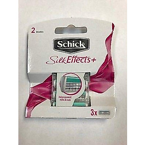 Schick Silk Effects+ Plus Refill Cartridges, 12 Count (Packaging May Vary)