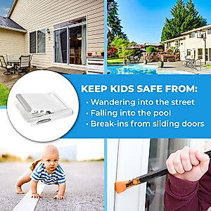 Eco-Baby Sliding Door Lock, 4 Pack Child Proof Safety Window Locks for Glass Doors