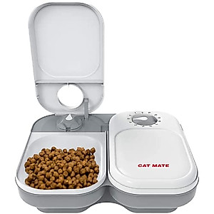 Cat Mate C200 2 Meal Automatic Pet Feeder for Cats and Small Dogs with Ice Pack