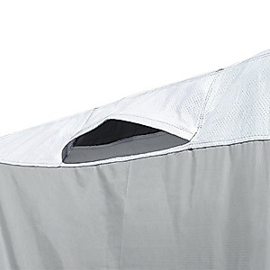 Classic Accessories RV SkyShield™ R-Pod Cover, 16'2"L x 78"W, Model 2, Durable, Tear-Resistant, Teardrop, Travel Trailer Storage Cover, Compatible with R-Pod Trailers, Black/Grey/Snow White