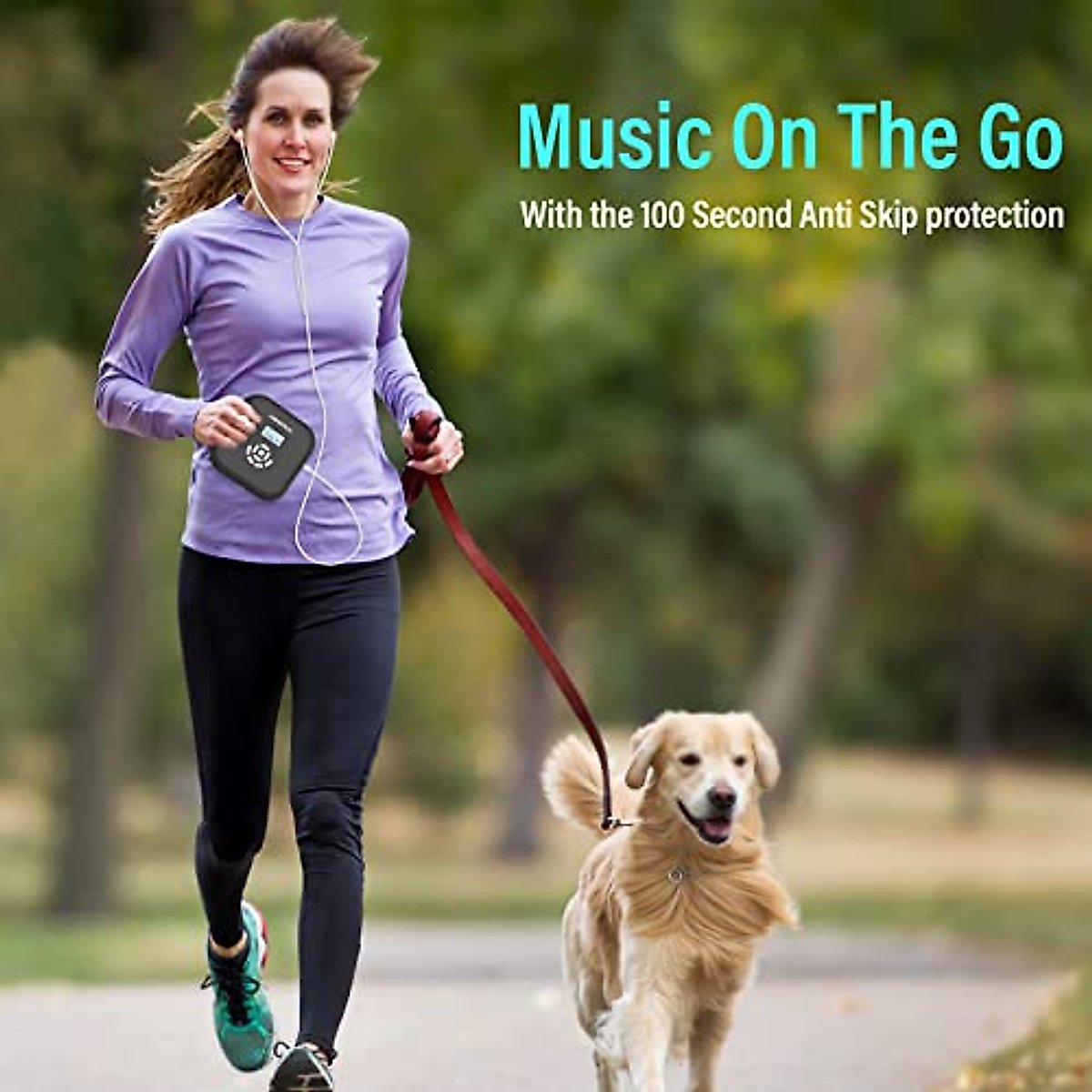 MONODEAL Portable CD Player with Speaker Rechargeable CD Player with FM Transmitter CD Player Portable for Car for Home Travel with Headphone CD Player Portable for Walkman