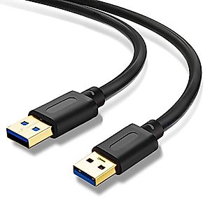 Jelly Tang USB 3.0 A to A Male Cable 3Ft,USB to USB Cable USB Male to Male Cable USB Cord with Gold-Plated Connector for Hard Drive Enclosures, DVD Player, Laptop Cooler (3Ft/1M)