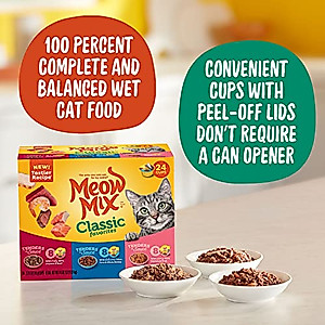 Meow Mix Classic Favorites Wet Cat Food, Variety Pack, 2.75 Ounce Cup (Pack of 48)