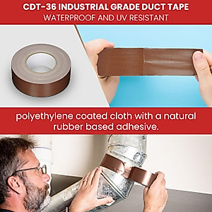 GGR Supplies T.R.U. CDT-36 Industrial Grade Duct Tape. Waterproof and UV Resistant. Multiple Colors Available. 60 Yards. (White, 1/2 in.)
