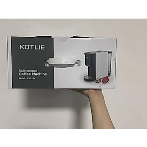 KOTLIE 4in1 Espresso Machine,Customize Volume Settings,Single Serve Coffee Maker for Nespresso original/K cups/L'OR/Ground Coffee/illy Coffee ESE,19Bar Espresso Maker,1450W Coffee Machine