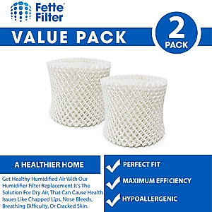 Fette Filter - Filter C Humidifier Wicking Replacement Filter Compatible with Honeywell HC-888 HC-888N for Series HCM-890 HEV-320 and Duracraft DCM200 DH890 DCM891 Series 2-Pack.