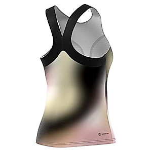 adidas Women's Tennis Y-Tank Heat.RDY, White/Black/Chalky Brown (Primeblue), Medium