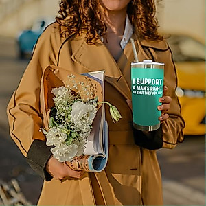 liabiliies I Support A Man's Right to Shut The Fuk Up Tumbler Coffee Tumblers 20 oz Tumbler with Lid and Straw Insulated Tumblers Stainless Steel Tumbler Funny Gifts for Men