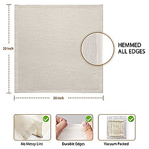 Olicity Cheese Cloths, Grade 100, 20x20Inch Hemmed Cheesecloth for Straining Reusable, 100% Unbleached Precut Cheese Cloth Strainer Muslin Cloth for Cooking, Baking, Juicing, Cheese Making - 6 PCS